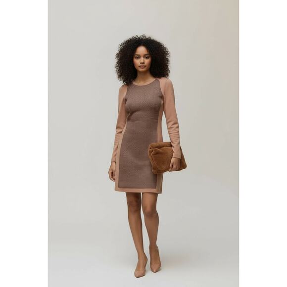 Ozoc | Dresses | Korean Designer Ozoc Wool Dress Peach S Career Office ...